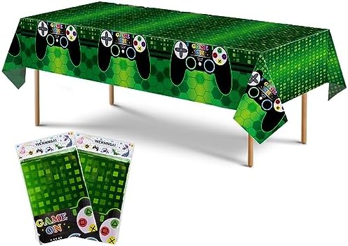 Amazon.com: Tatuo 3 PCS Video Game Table Cover Video Game Birthday ...