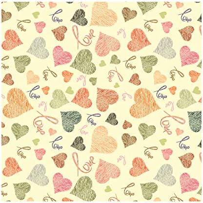 PaperPep Yellow Love Hearts Print Gift Wrapping Paper 19"X29" Pack of 3 ...