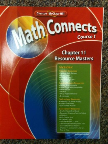 Glencoe McGraw-Hill Math Connects Course 1, Chapter 11 Resource Masters ...