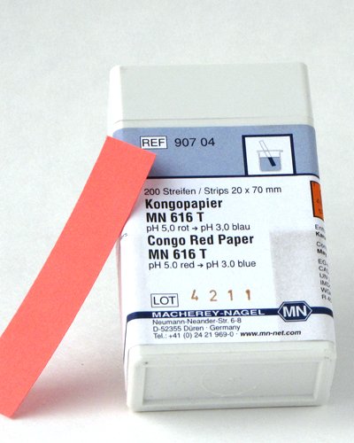 Amazon.com: Macherey-Nagel, 90704, Congo Red Paper Mn 616 T, Box Of 200 ...