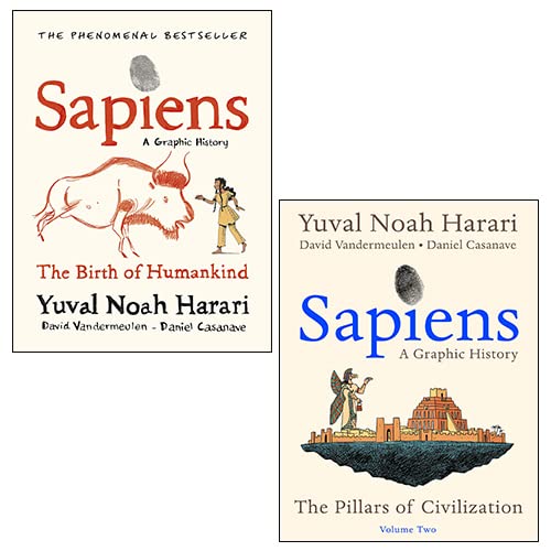 Snapklik.com : Sapiens A Graphic History 2 Books Collection Set By ...