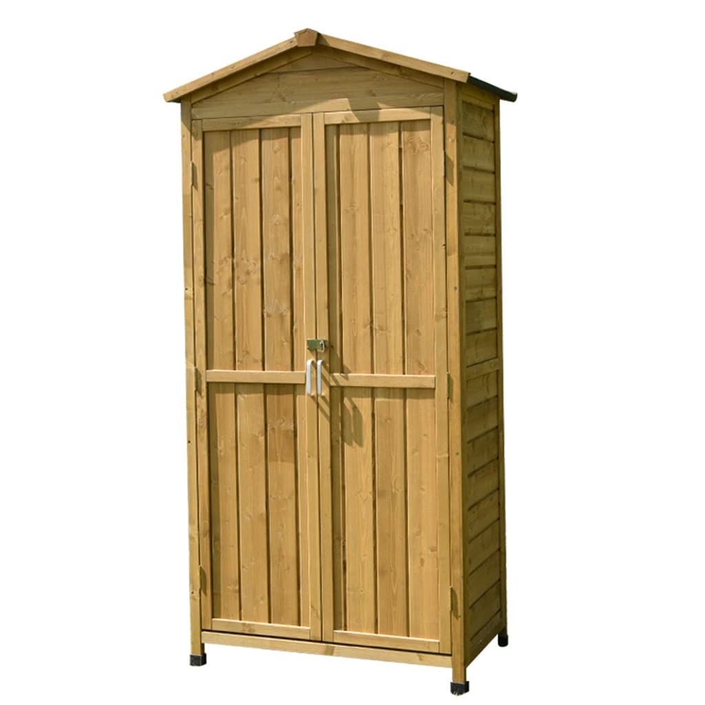 Cedar Outdoor Storage Cabinet Leisure Season Cedar Wooden Heavy Duty