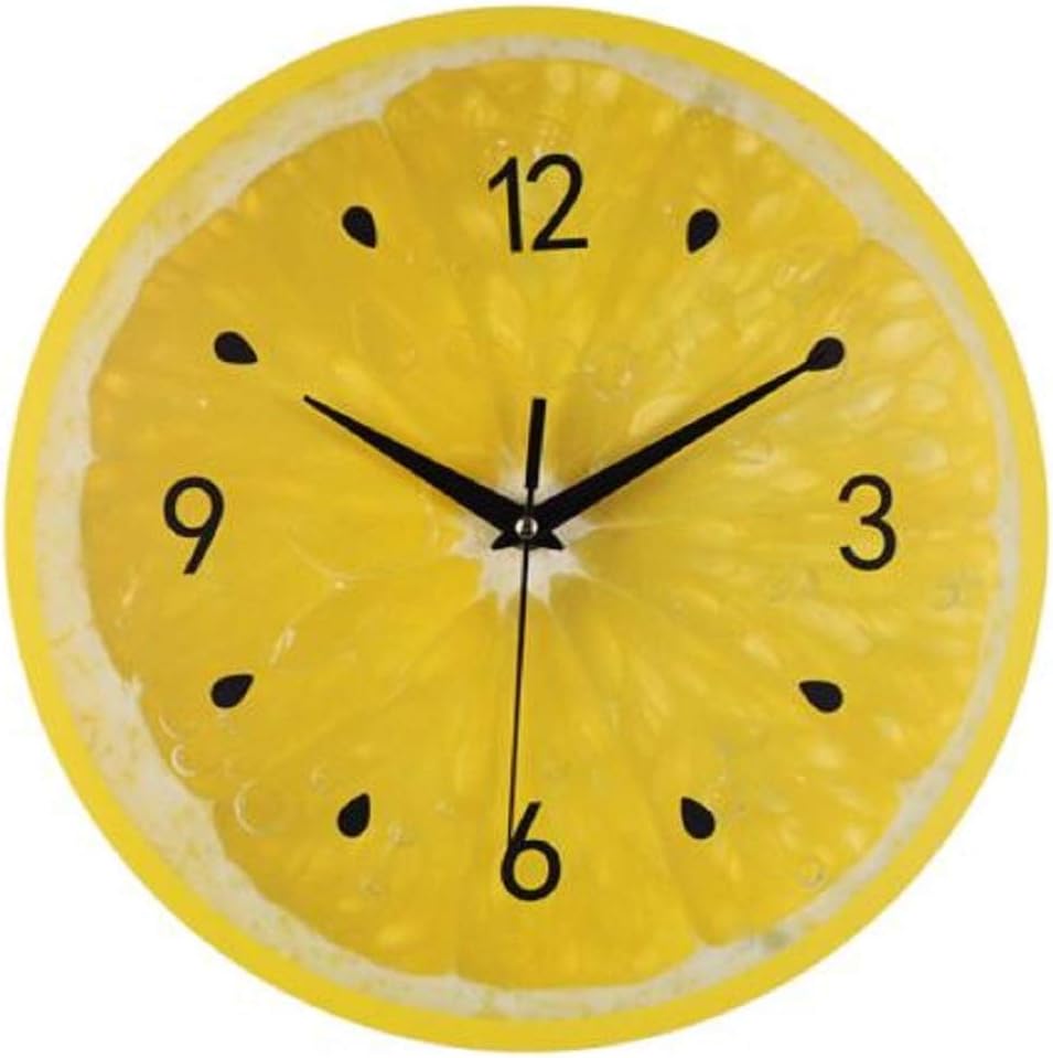 Amazon.com: Premium Above Yellow Lemon Fruit Wall Clock Home Decor ...