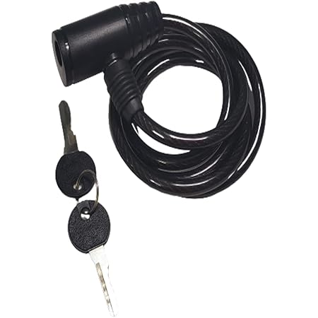 Vega Cable Lock Dull Black Red : Amazon.in: Car & Motorbike