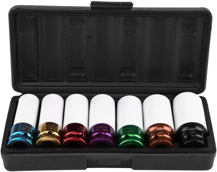 Alloy Wheels Socket Set, 7Pcs 1/2"drive Cobra Thin Wall Deep Impact ...