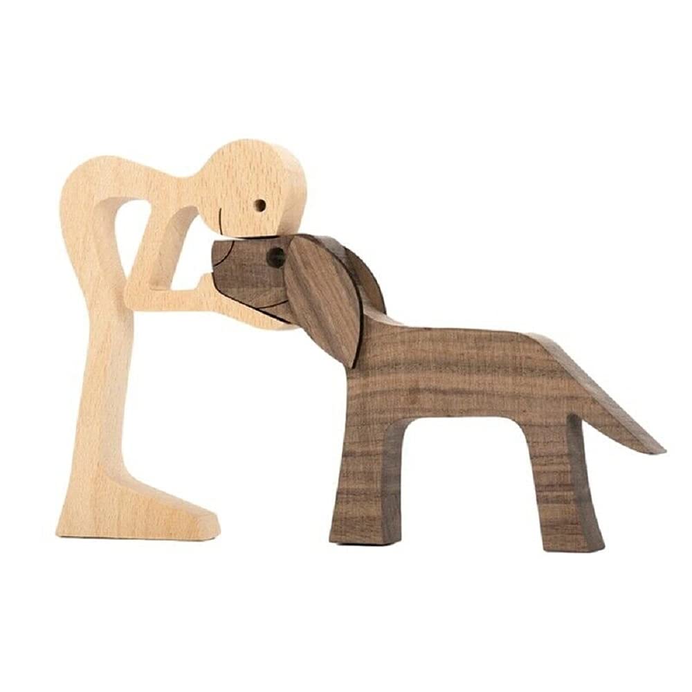 Amazon.com: FHDTW Handmade Wooden Dog Unique Gift for Dog Lover, Wooden ...