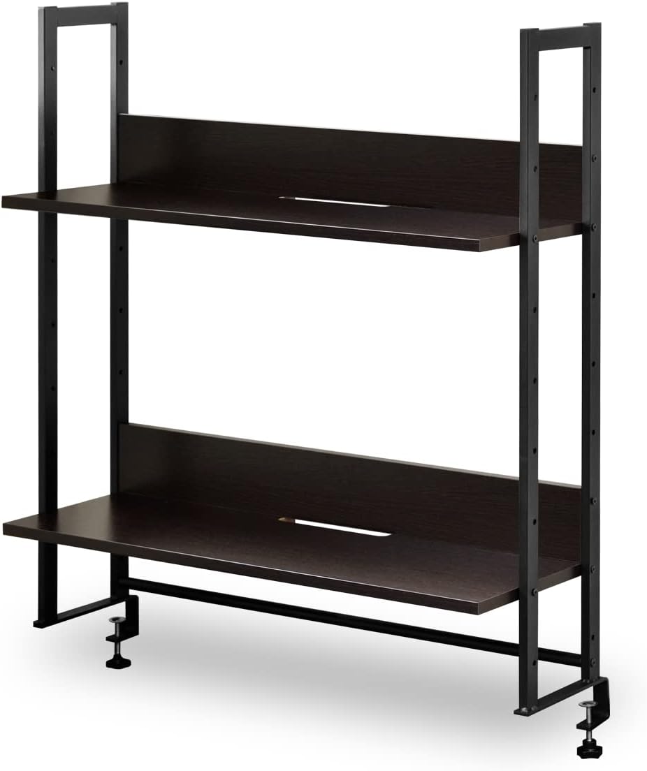 Amazon.co.jp: ottostyle.jp 机上ラック クランプ式 デスク上 書類 ファイル 収納 高さ調節できる棚 取付簡単 後付け モニター台 机上整理 [2段/幅90cm ...