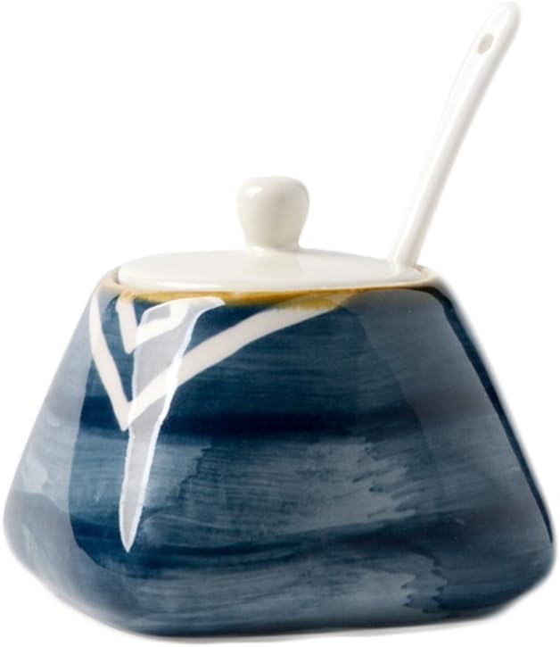 Amazon.com | CHOOLD Vintage Hand-Painted Ceramic Spice Jar with Lid ...