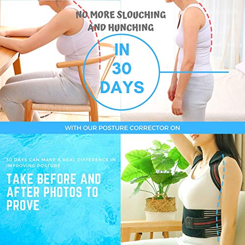 Back Brace Posture Corrector Under Clothes Men & Women, Lumbar Support ...