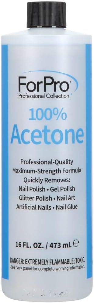Amazon.com : 100% Pure Acetone 1 Pint - Strong Fast Acting Nail Polish ...