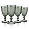 Amazon.com | Joeyan Green Vintage Wine Goblet Glasses,Embossed Colored ...