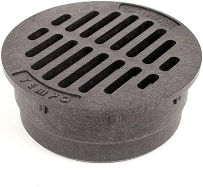 Amazon.com: Premium USA Made 4" Inch Black Outdoor Round Flat Drain ...