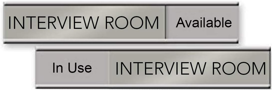 Amazon.com : Interview Room Slider Sign, 6" x 1" "Available/In Use ...