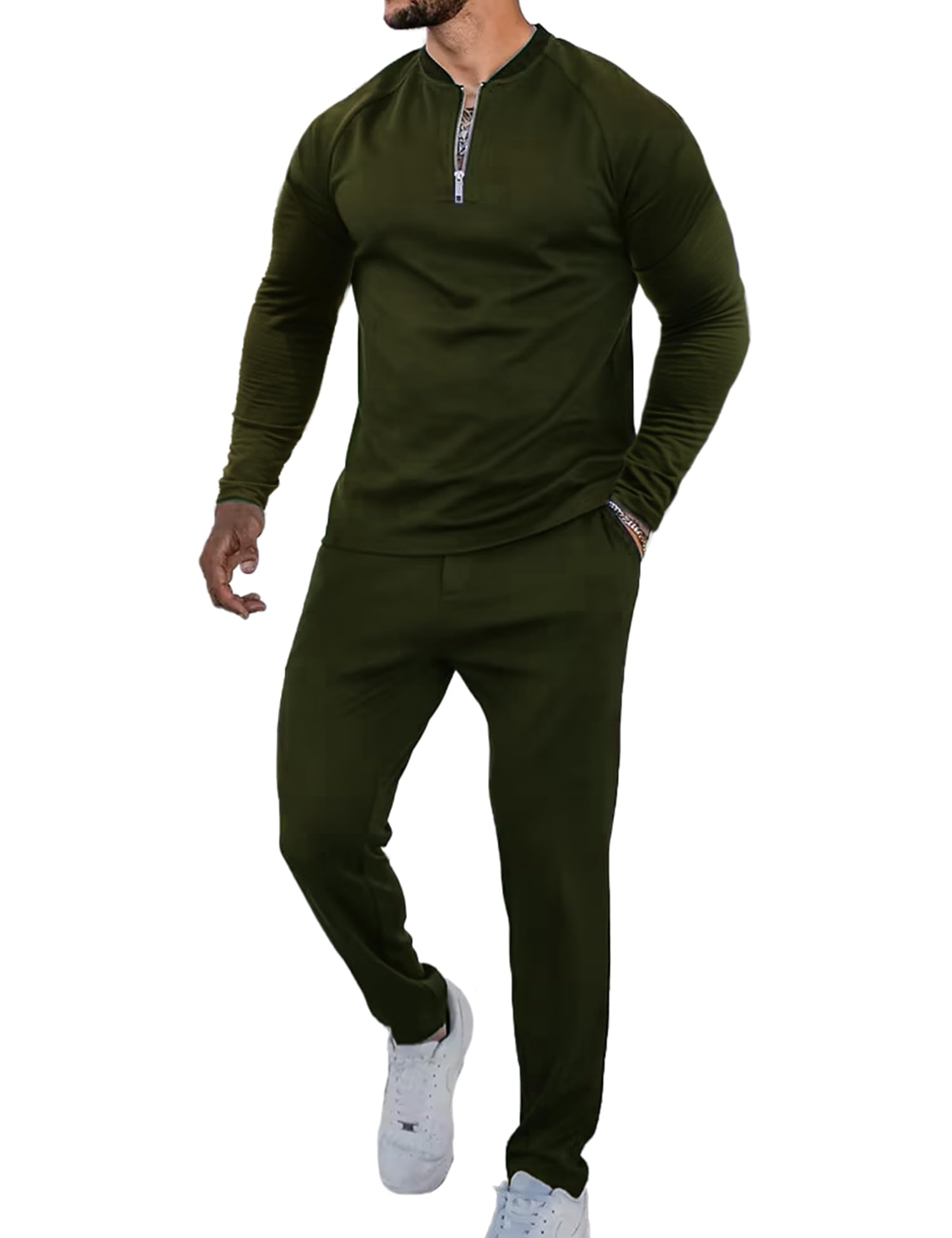 Snapklik.com : Mens Polo Track Suit Sets Long Sleeve Mens Outfits 2 ...