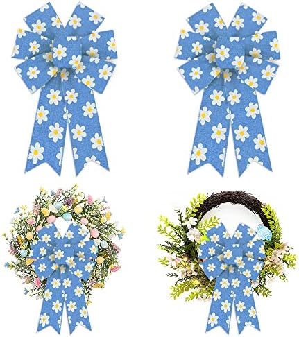 Amazon.com: Habbiful Large Spring Bow for Wreath, Easter Wreath Bow for ...
