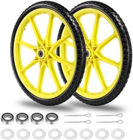 Amazon.com: Morgan Cycle Heavy Duty Solid Rubber Cart Wheel and Axel ...