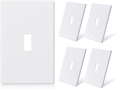 ELEGRP 1-Gang Screwless Toggle Wall Plates, Mid-Size Unbreakable ...