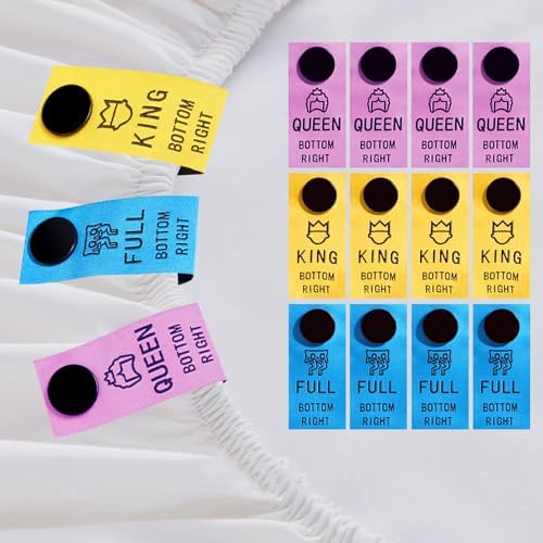 Amazon.com: [Full] SheetSnaps Bed Sheet Corner Labels – Know Which Way ...