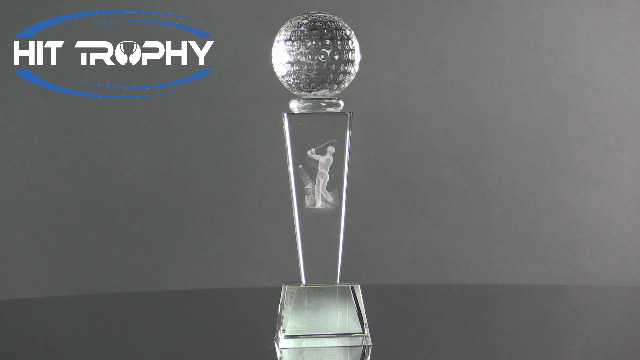 Watch Crystal Golf Trophy with Crystal Golf Ball & Free Engraving on ...
