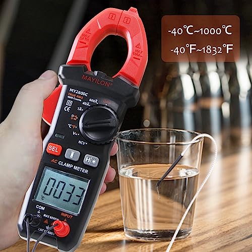 Snapklik.com : MY2600C Clamp Meter AC 600A Amp Meter, 4000 Counts ...