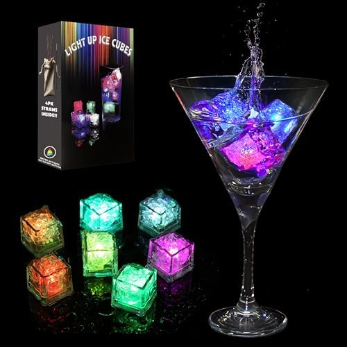 Amazon.com: ENUOLI Light Up Ice Cubes for Drinks, 12 PCS Flash ...