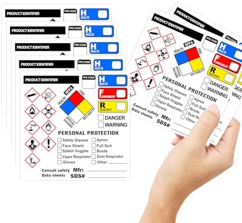 Amazon.com: HMIS OSHA Hazardous Chemical Safety Data Stickers 3inch SDS ...