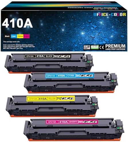 Amazon.com: 410A Toner Cartridges 4 Pack-Replacement for HP 410A HP ...