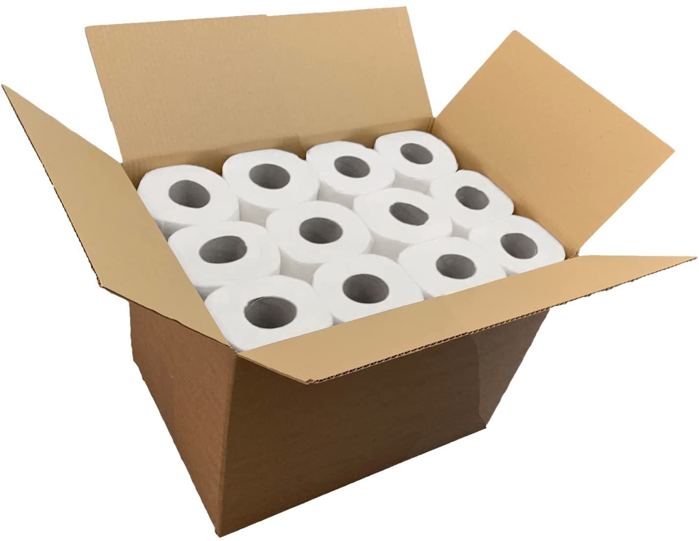 (Pack of 20) 2 Ply Toilet Roll Toilet Tissue Paper Bathroom Tissue Roll ...