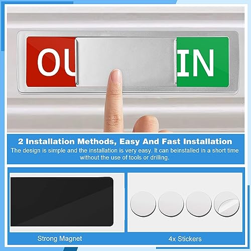 BUZIFU IN/OUT Sliding Door Sign Room In Out Door Sign Vacant In Use ...