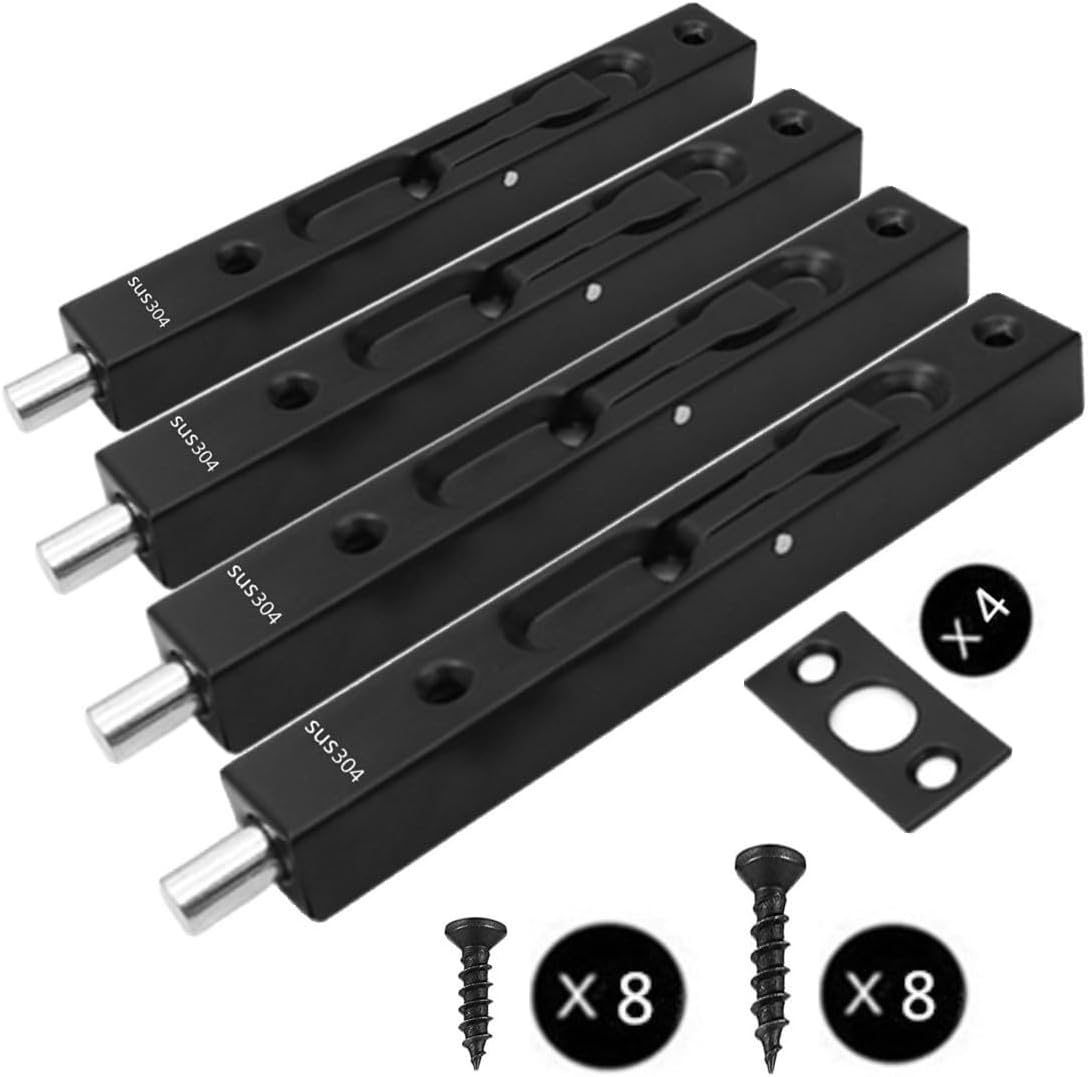 szhdxsy Hidden Latch & Bolt 304 Stainless Steel 6 inch(15cm) Security ...