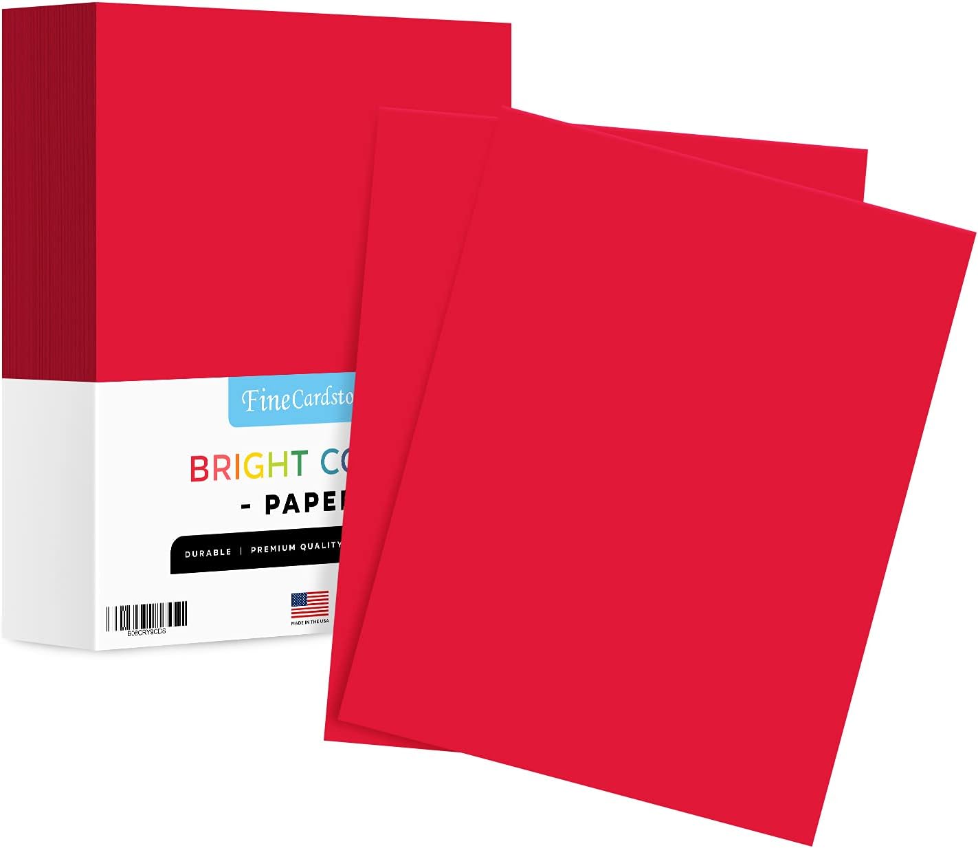 Amazon.com : 8.5 x 11 Red Neon Bright Fluorescent Colored Paper | 20lb ...
