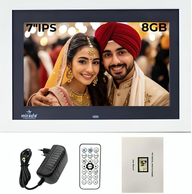 Buy 7 Inch Digital Picture Frame, HD Display USB/SD Card Photo Frame ...