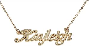 Amazon.com: Name Necklaces Kayleigh - Personalized Necklace Gold Plated ...
