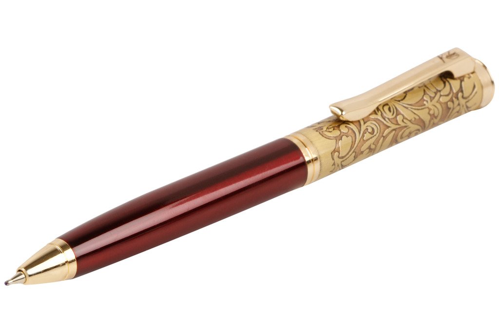 Kalam Ball Pen FINE TIP in Maroon Color Body with Beautiful Design in A ...