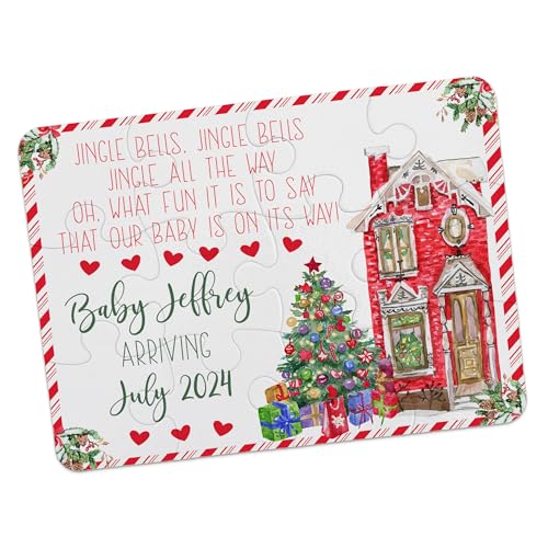 Amazon.com: Personalized Christmas Pregnancy Announcement Puzzle - Baby ...