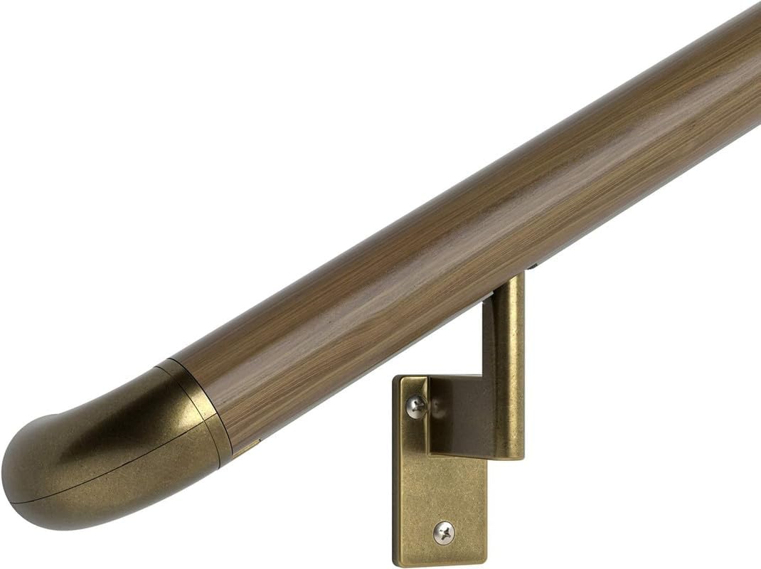 Promenaid 13ft ADA Handrail Kit - Walnut - Complete Indoor Handrail for ...