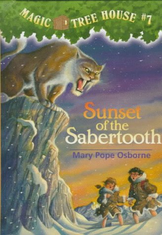 Amazon.co.jp: Magic Tree House #7: Sunset of the Sabertooth (A Stepping ...
