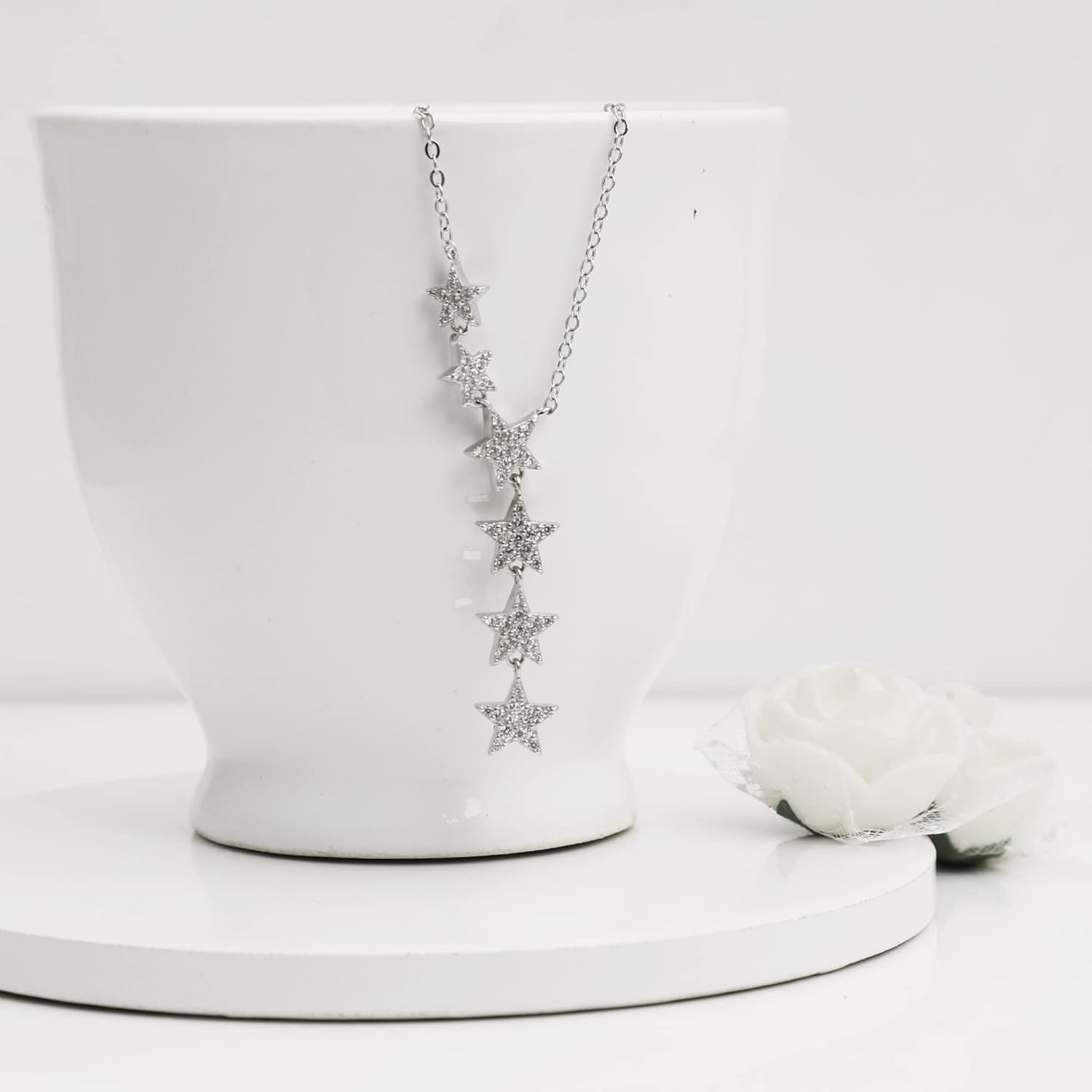 Buy GIVA 925 Sterling Silver Starry Drop Necklace| Pendant to Gift ...