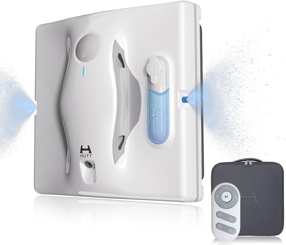 HUTT W8 Window Cleaner Robot with Auto Water Spray, 3800PA Suction ...