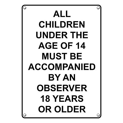 Amazon.com: Weatherproof Plastic Vertical All Children Under The Age of ...