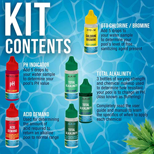 U.S. Pool Supply 6 Bottle Refill Solution Pack for Premium 5-Way ...