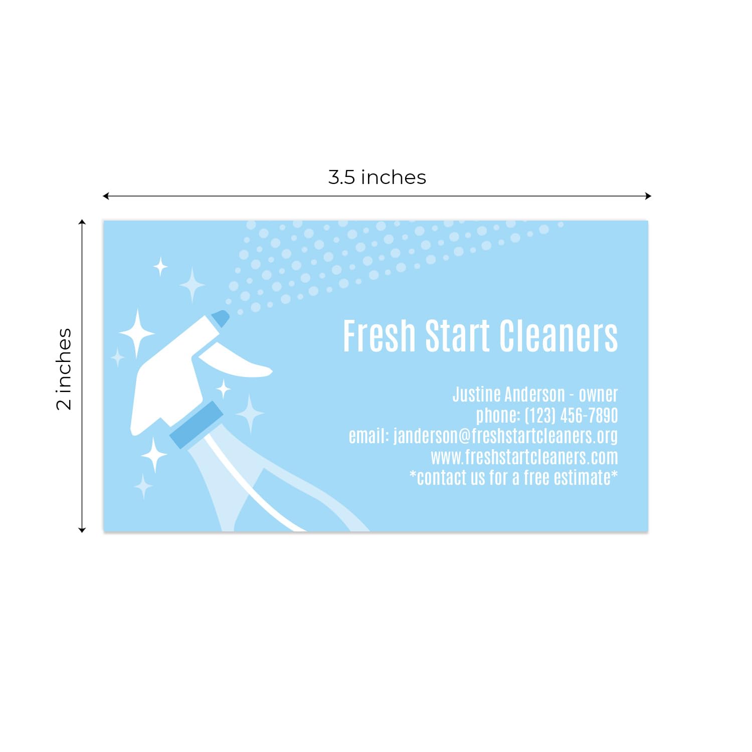 Snapklik.com : House Keeping Cleaning Personalized Business Cards / 100 ...