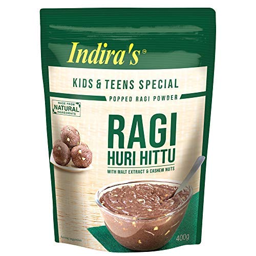 Amazon.com : Ragi Huri Hittu -(400g) Popped Ragi-Finger Millet Flour ...