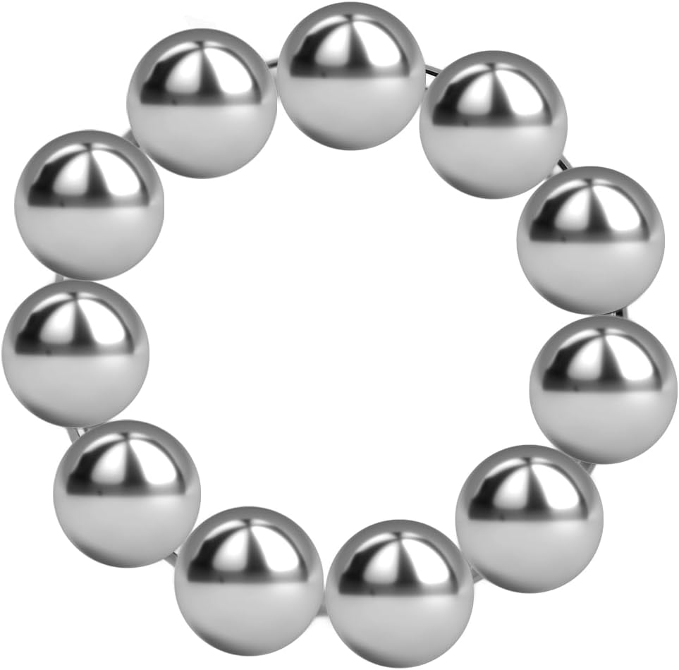 Amazon.com: Stainless Steel Cock Ring Beaded Penis Ring Glans Ring ...