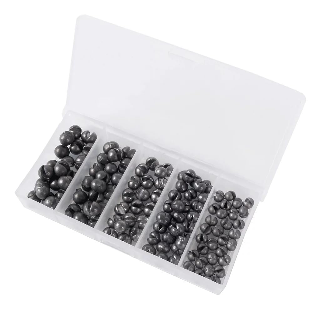 Amazon.com : 100PCS Fishing Weights Sinkers, Premium Split Shot Fishing Weights Sinkers, Round ...
