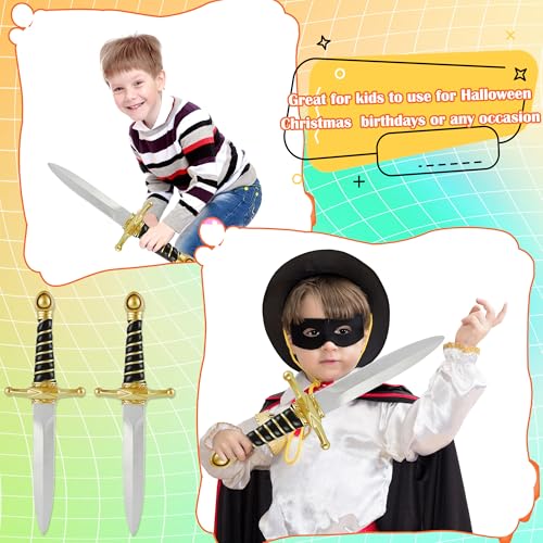 Feradny 5 Pcs 15 Inch Fake Foam Swords Realistic Martial Arts Dagger ...