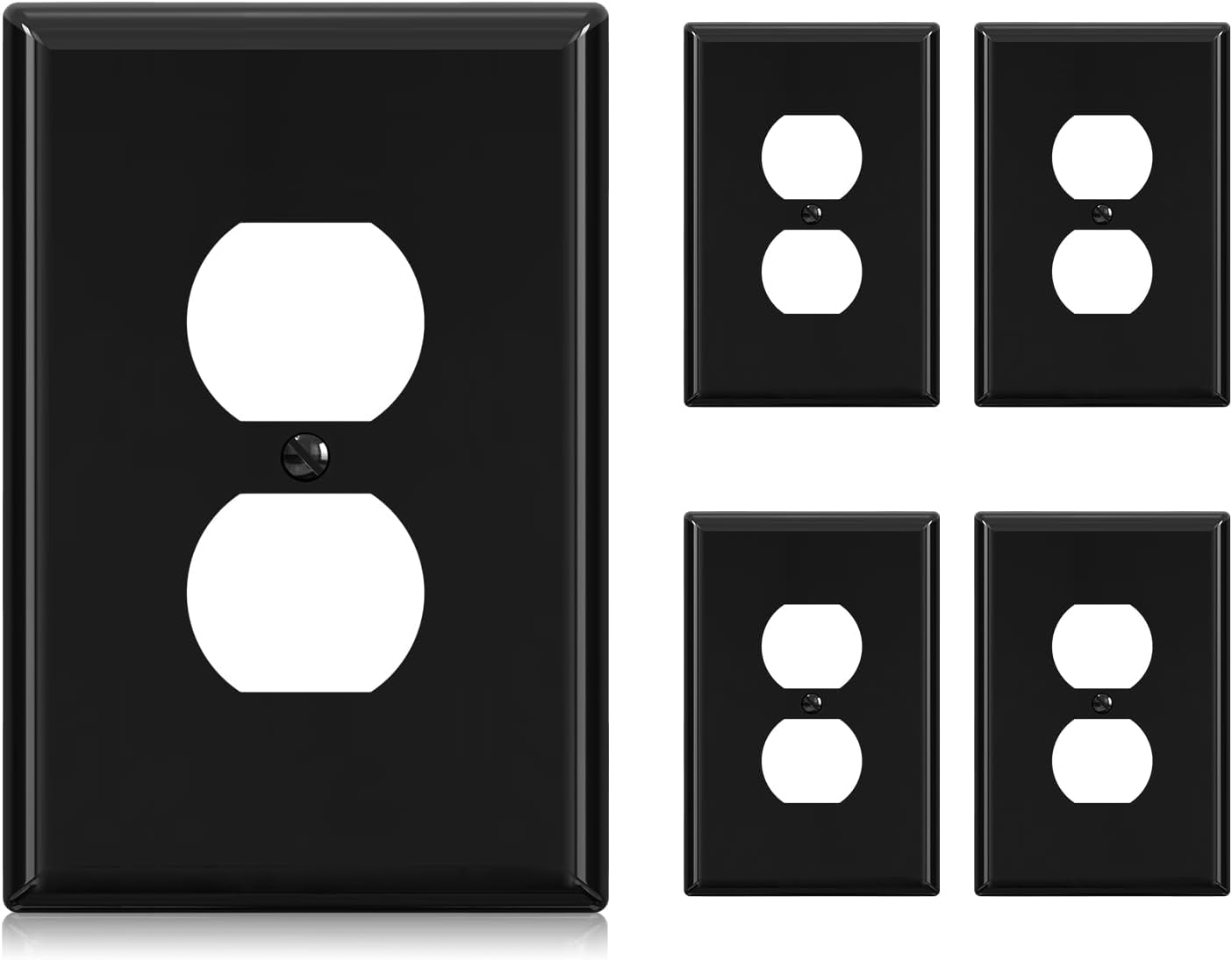 ELEGRP Large Size 1-Gang Duplex Electric Outlet Cover Wall Plate ...