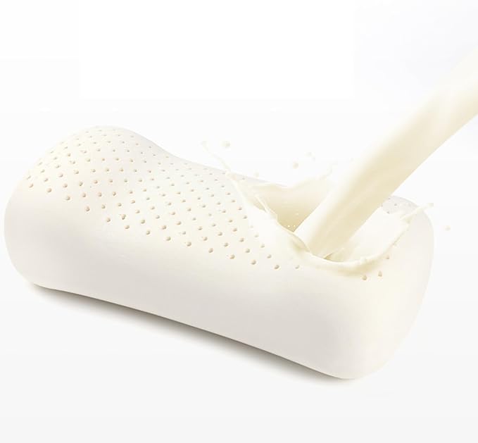 Amazon.com: KLUFO Latex Pillow Natural Latex Pillow Portable Single ...