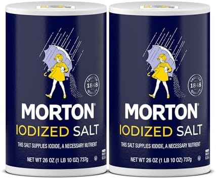 Amazon.com: Morton Plain Salt, (26 oz), 2-Pack - All-Purpose, Non ...