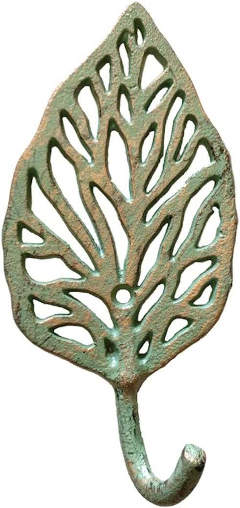 Amazon.com: The Bridge Collection Cast Iron Leaf Hook for Wall - Metal ...